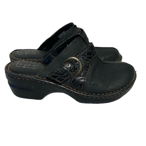 boc | Shoes | Boc Born Concept Black Leather Mule Clogs Size 8 | Poshmark